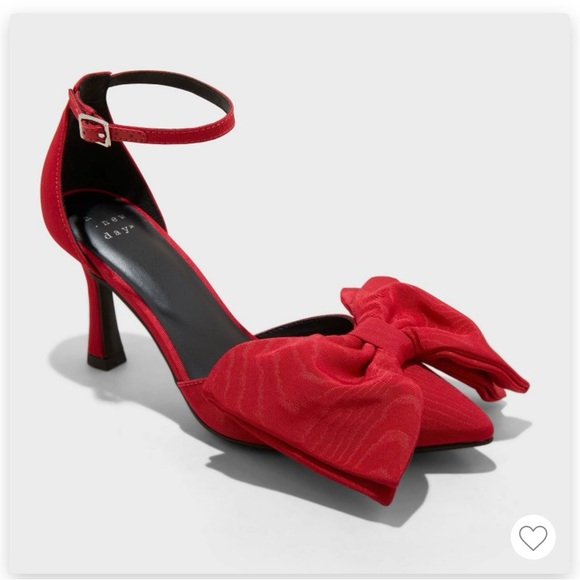 Target | Shoes | Target New Day Red Bow Heels 75 Brand New | Poshmark